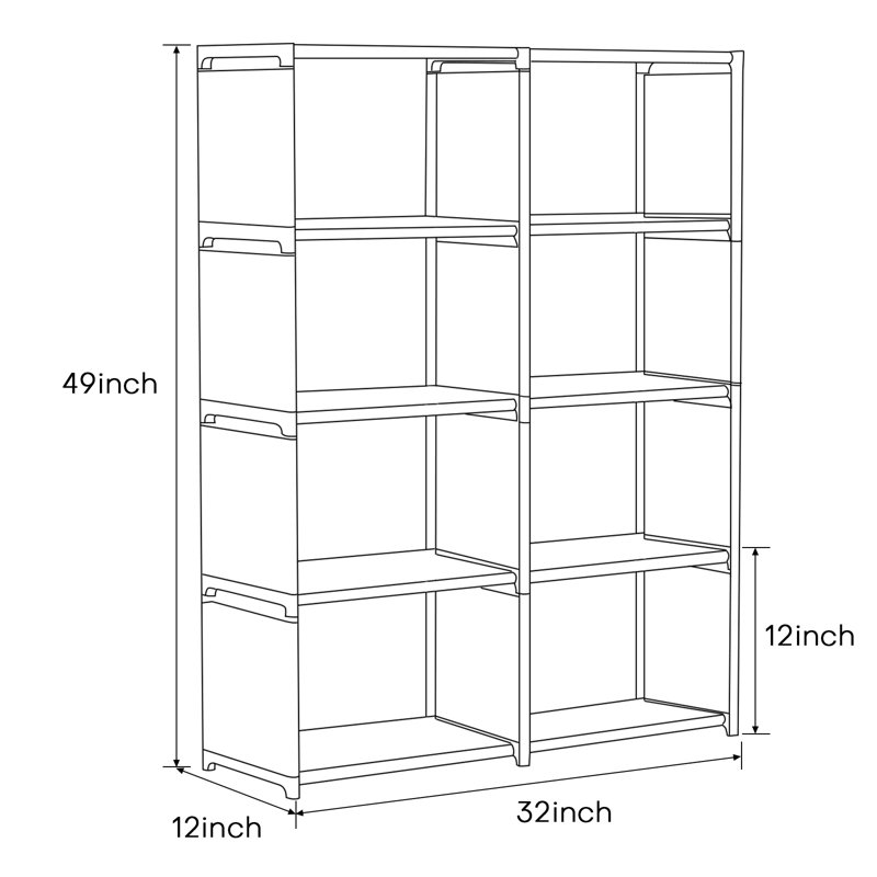 Ebern Designs Lakin 49.21'' H x 32.28'' W Steel Cube Bookcase & Reviews | Wayfair